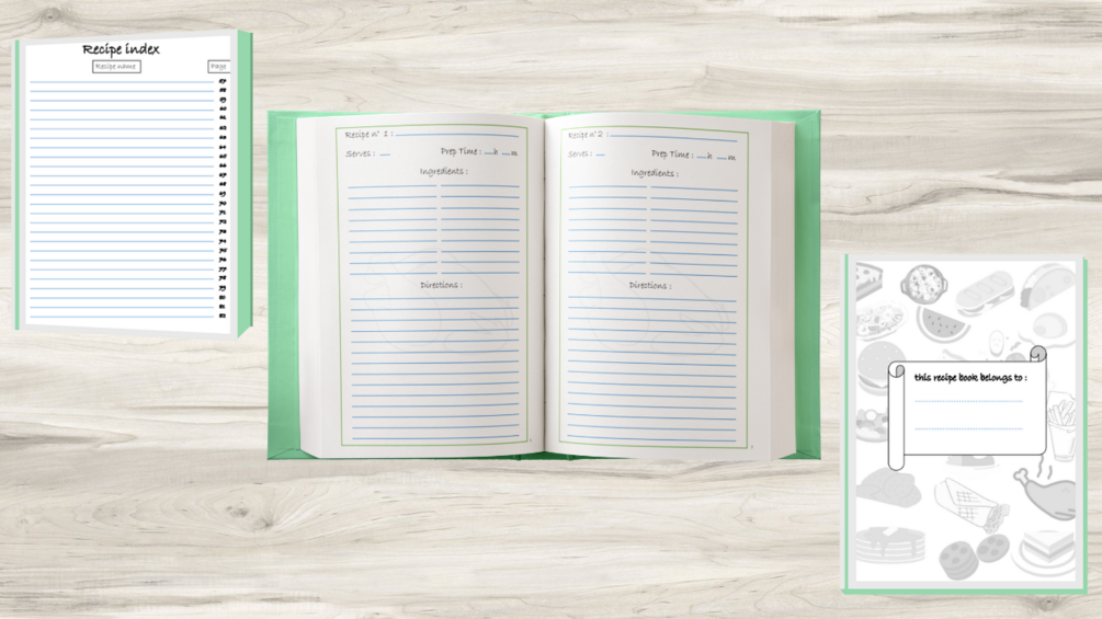 Interior Balnk Recipe Book