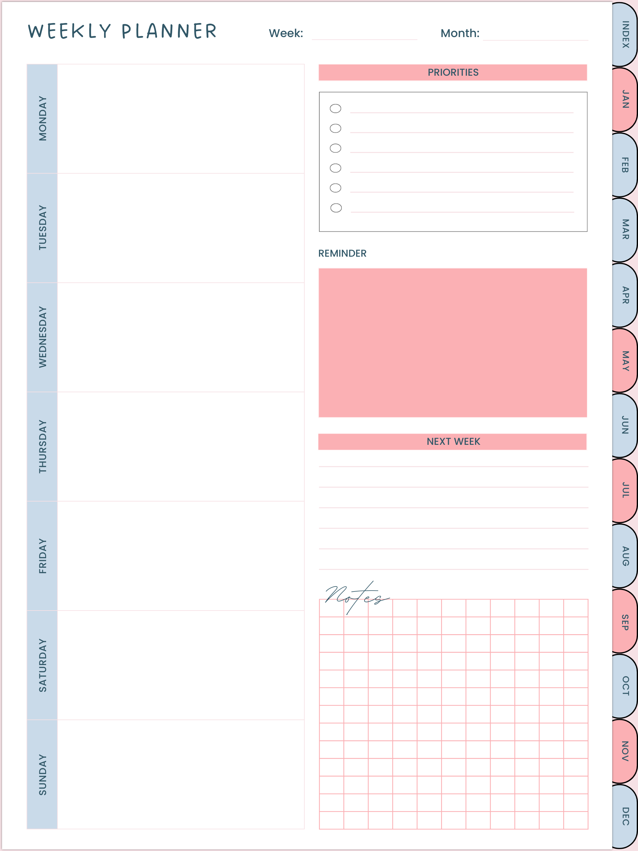 Streamlined Digital Planner 2025 (Hyperlinked)