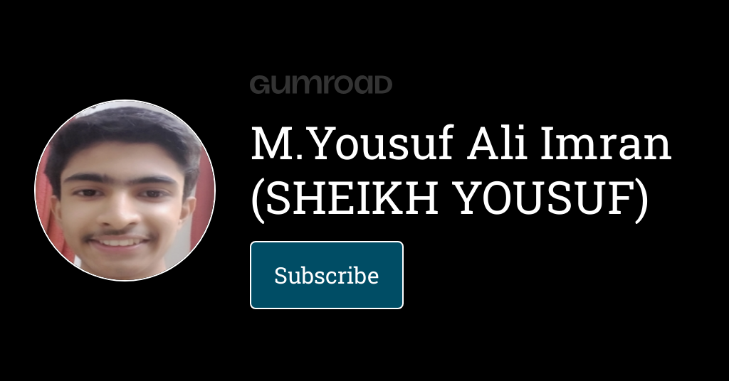 M.Yousuf Ali Imran (SHEIKH YOUSUF)
