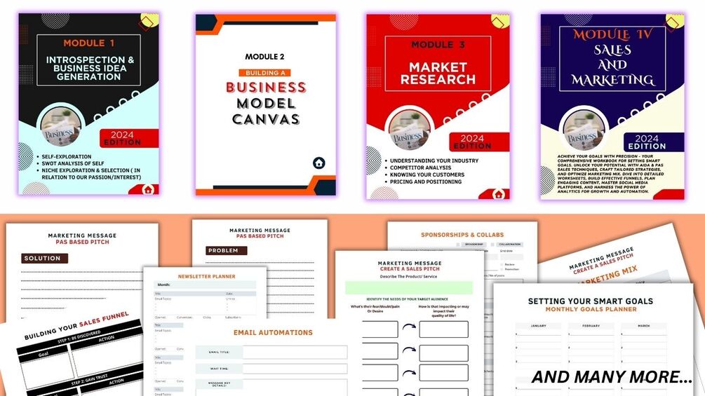 The complete business & Side-hustle Planner and Guide Workbooks