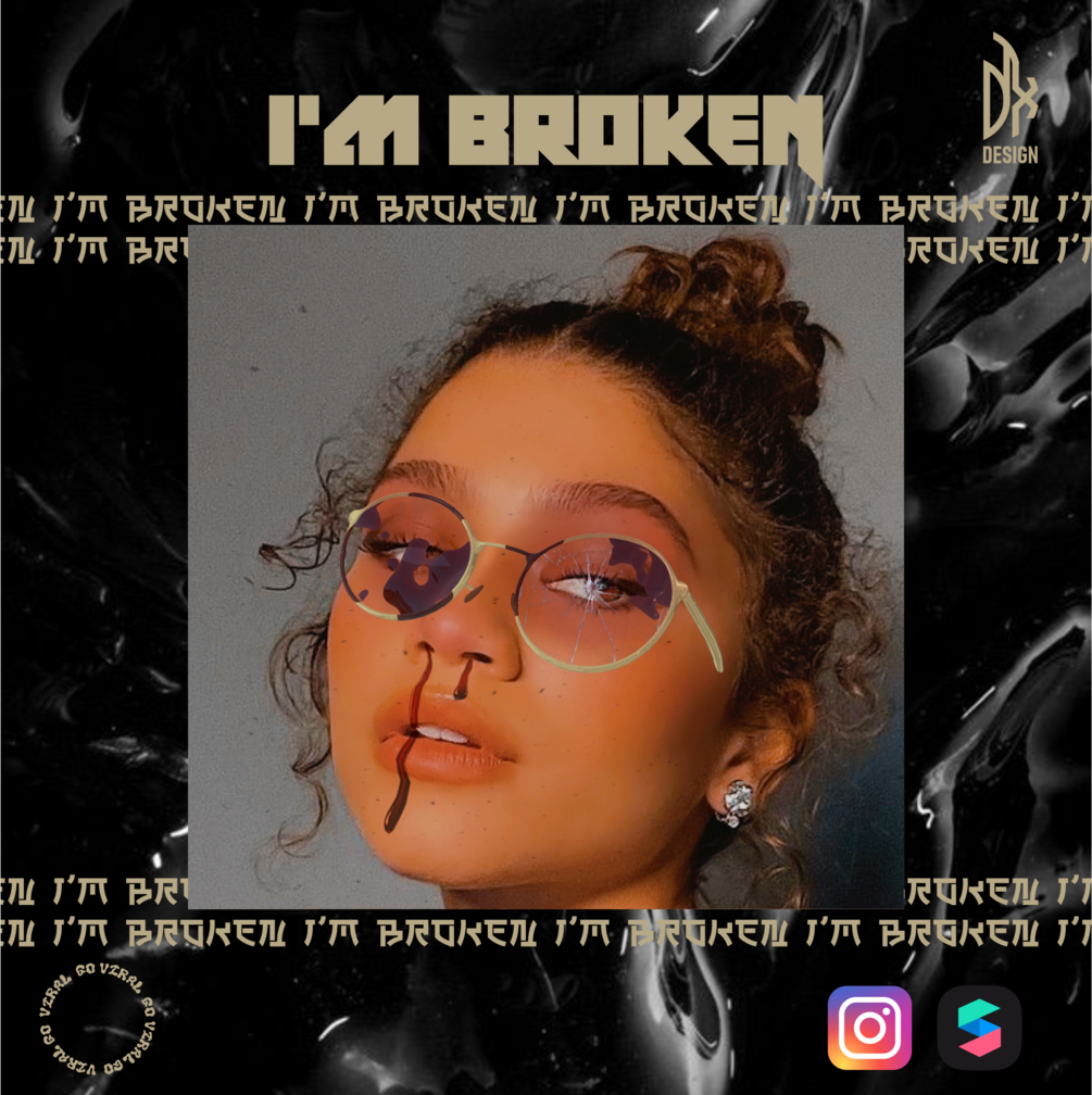 I'M BROKEN AR FILTER | makeup | lut | blood texture | broken glasses | dust