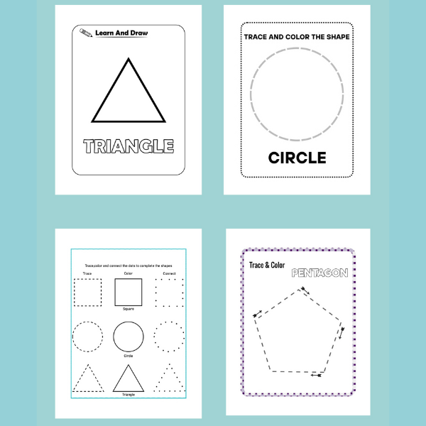 My First Shapes Coloring Book: Fun and Easy Geometric Activities for ...