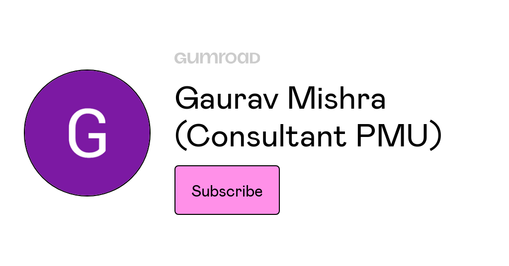 Gaurav Mishra (Consultant PMU)