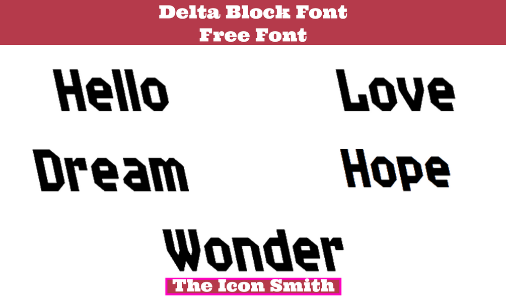 Free Delta Block Font F108775