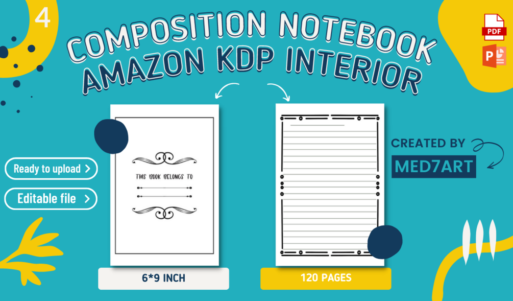 Composition Notebook Kdp Interior Vol 4