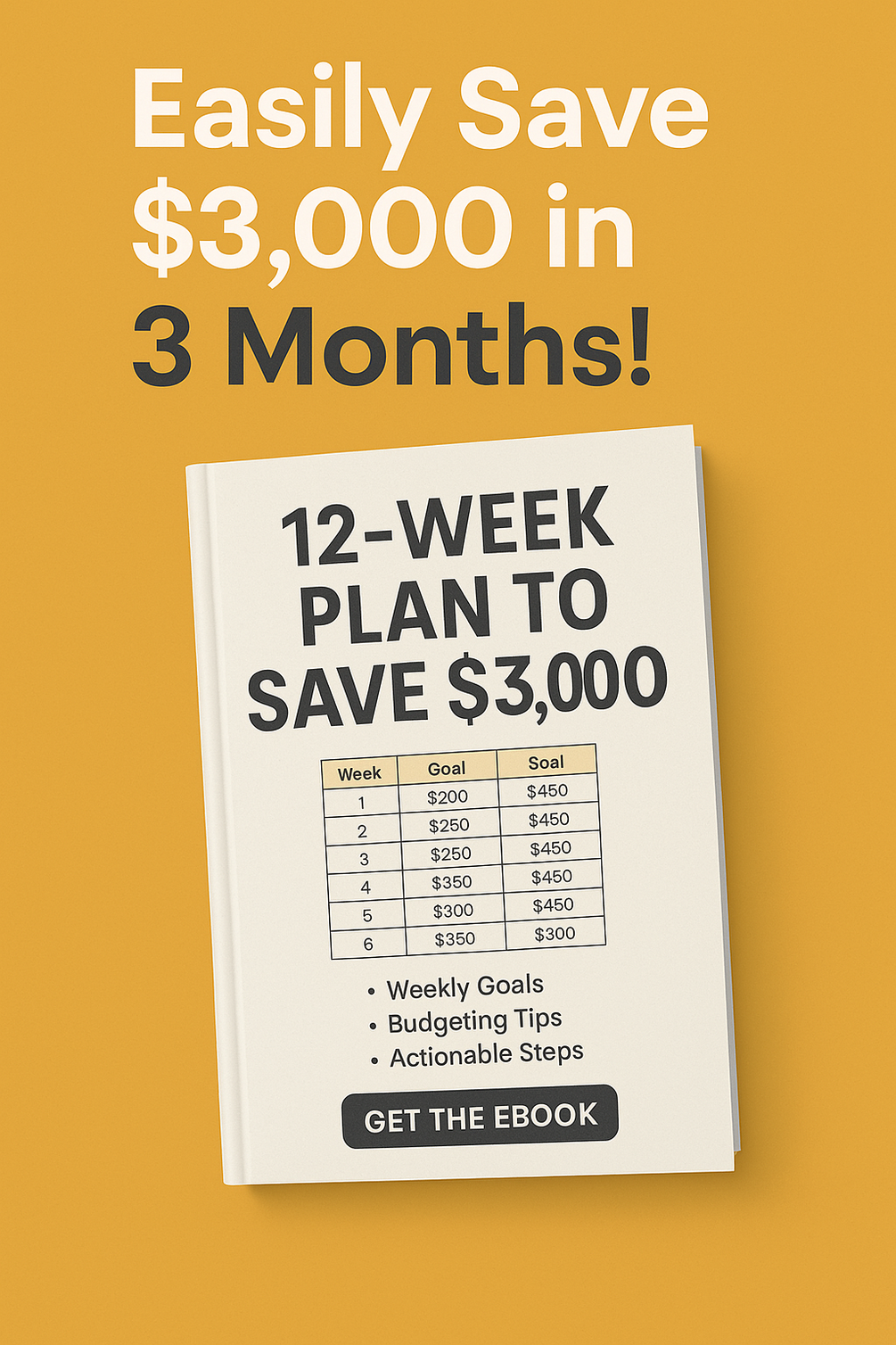 12 weeks saving planner