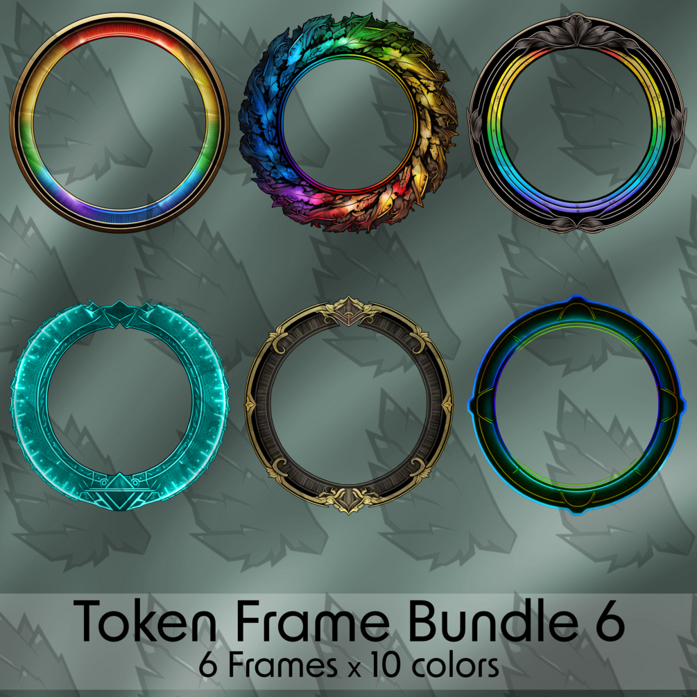Enhance Your TTRPG Adventures with Frame Bundle 6: Custom Token Frames ...