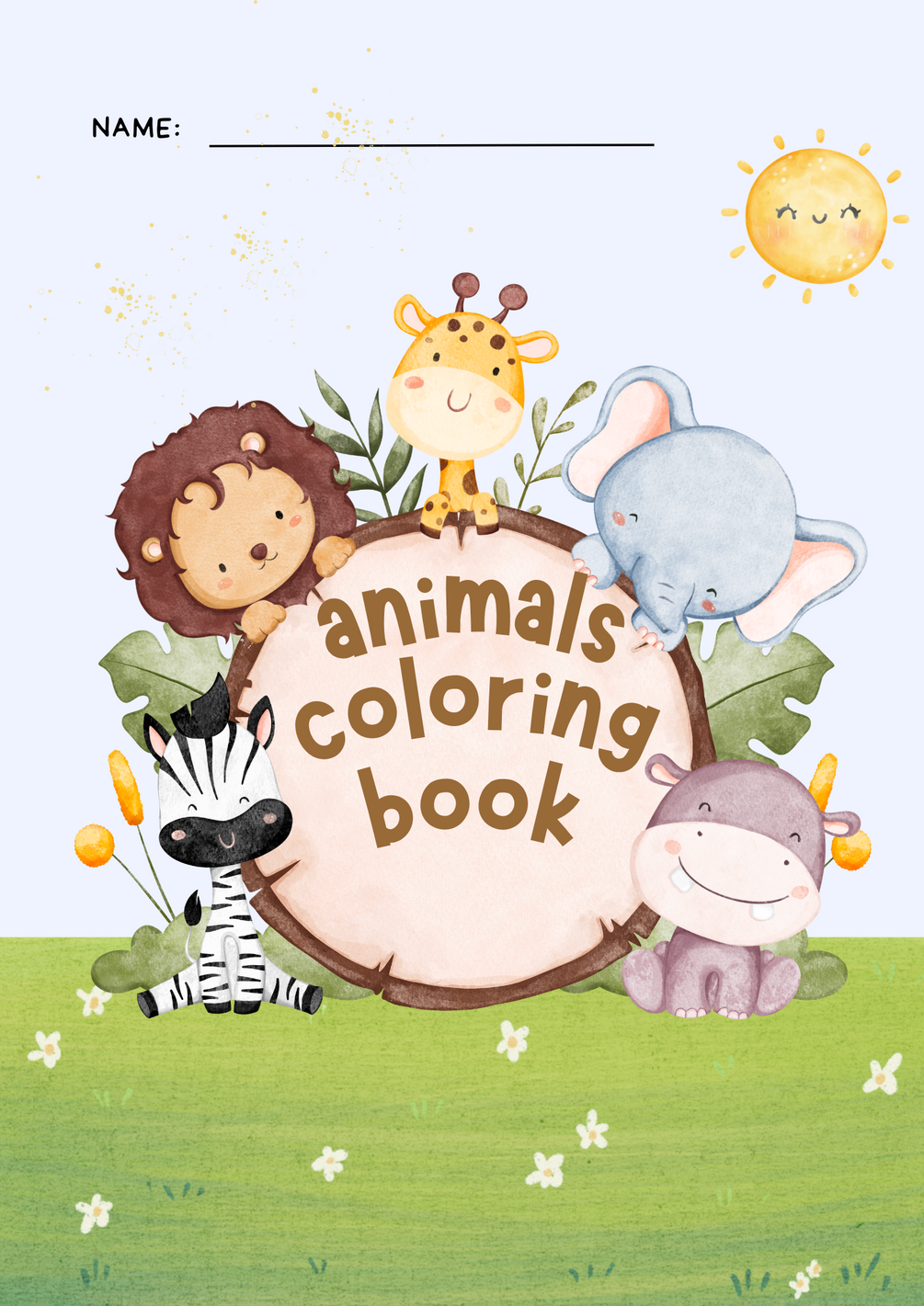 Land, Sea, Fly, Farm Animals Coloring Book