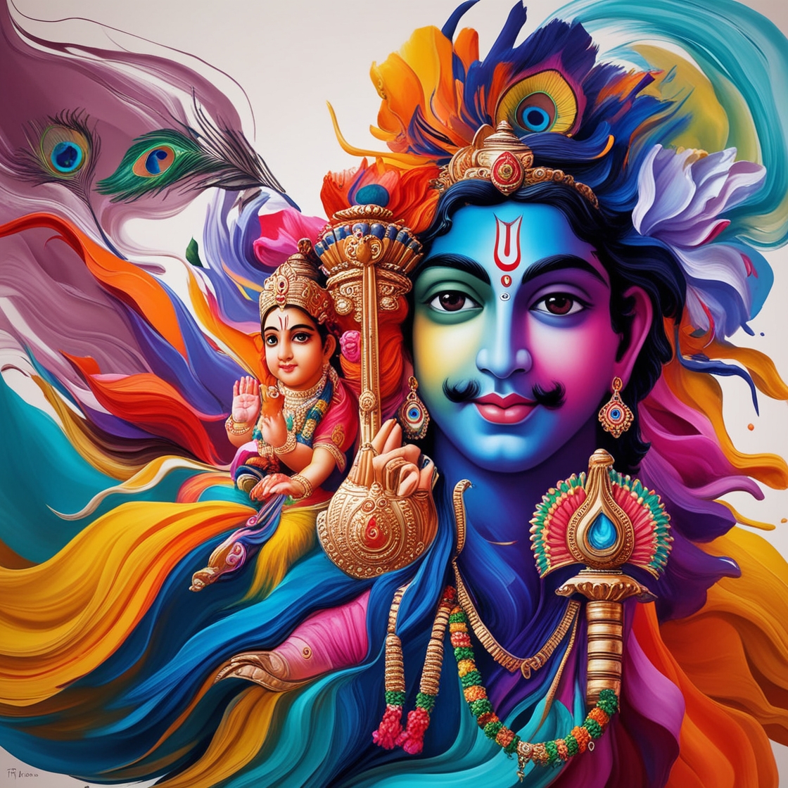 🎨 Divine Expressions: Abstract Art Depicting Gods 🙏🌌#Spiritual Expression