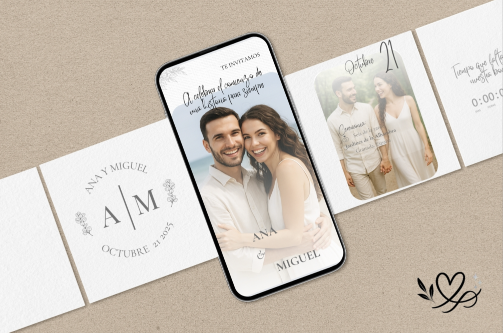 Digital Wedding Invitation Template | Editable in Canva with Countdown ...