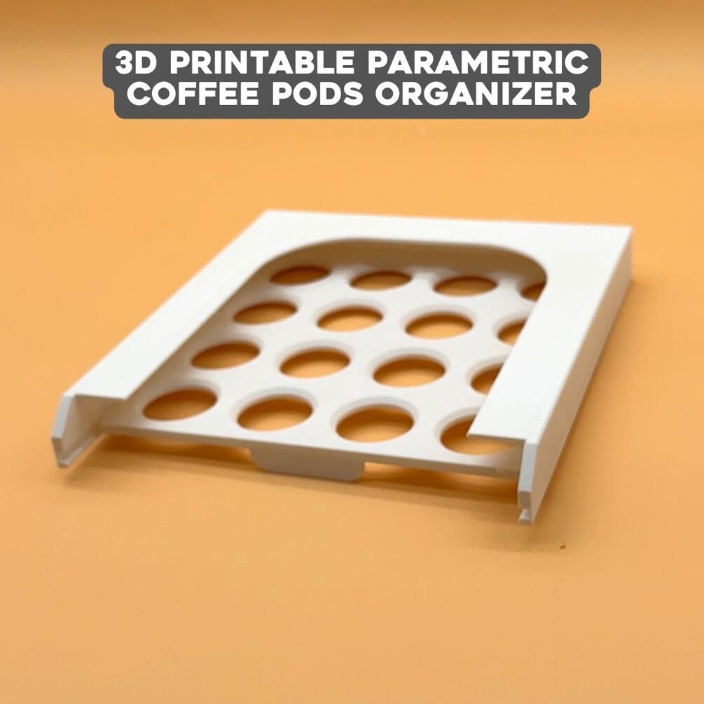3D Printable Parametric Coffee Pods Organizer