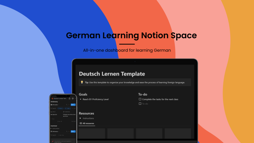German Learning Notion Space