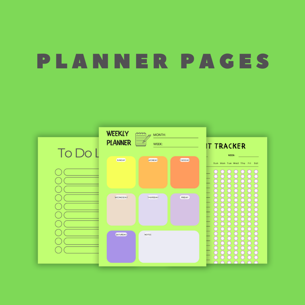 Printable Color Bundle: Habit Tracker, Weekly Planner & To-Do List (A5 ...