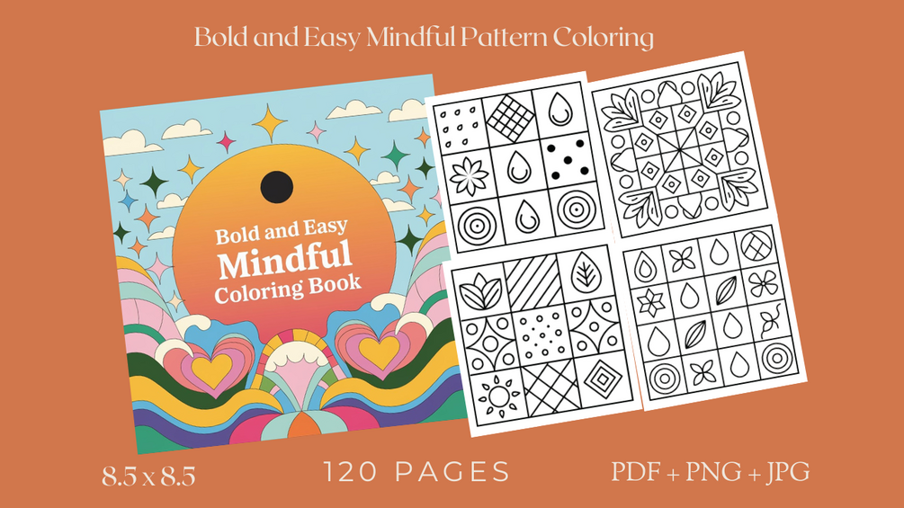 Bold and Easy Mindful Pattern Coloring