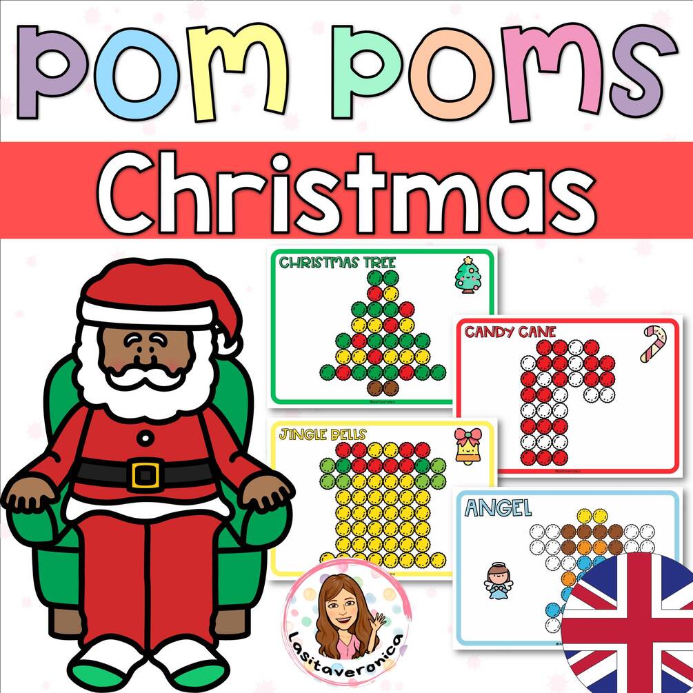 Pompones Navidad / Christmas Pom Poms. December. ENGLISH. Centers. Fine ...