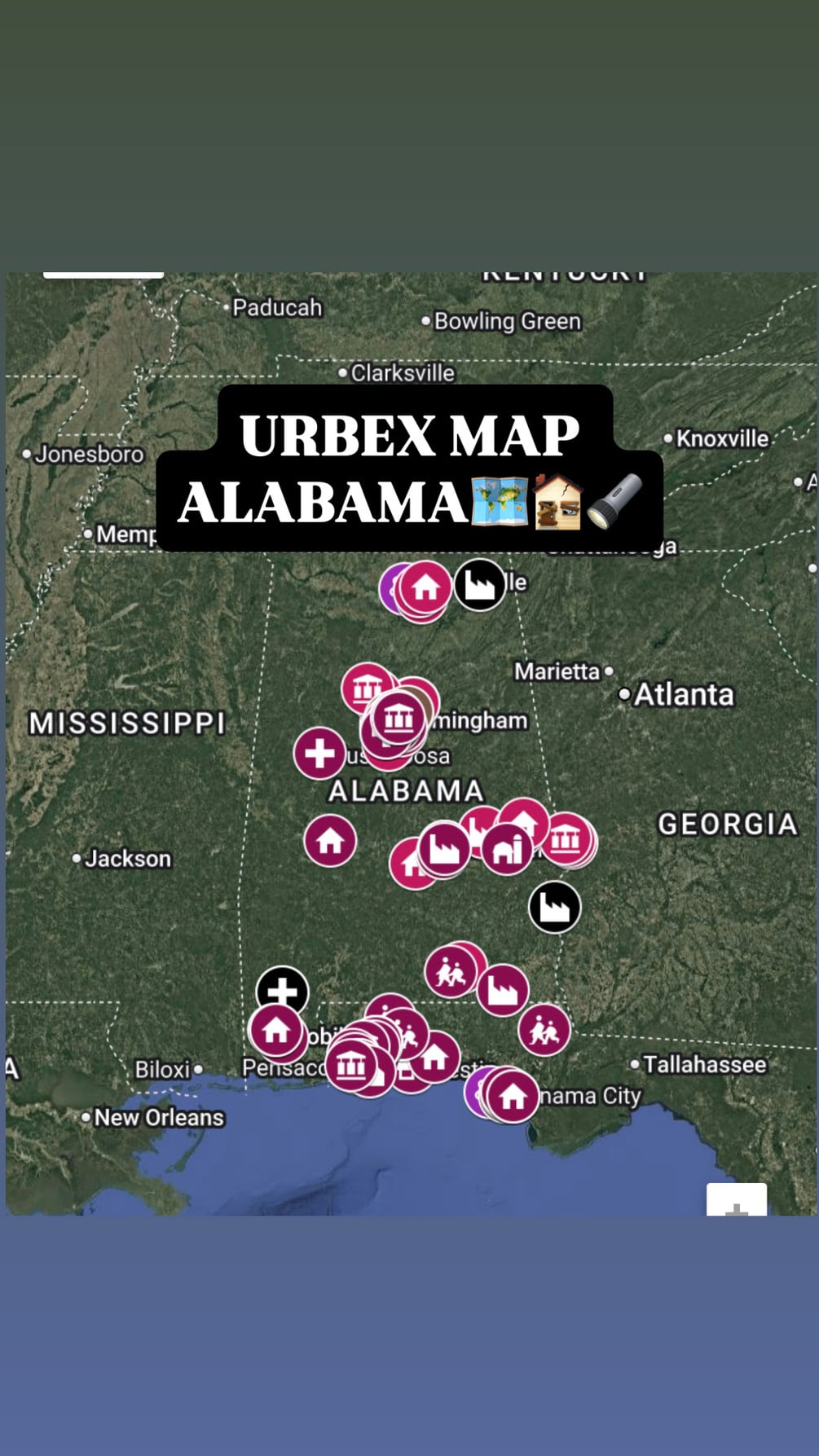 URBEX MAP ALABAMA