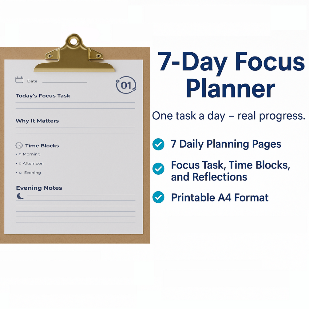7-Day Focus Planner