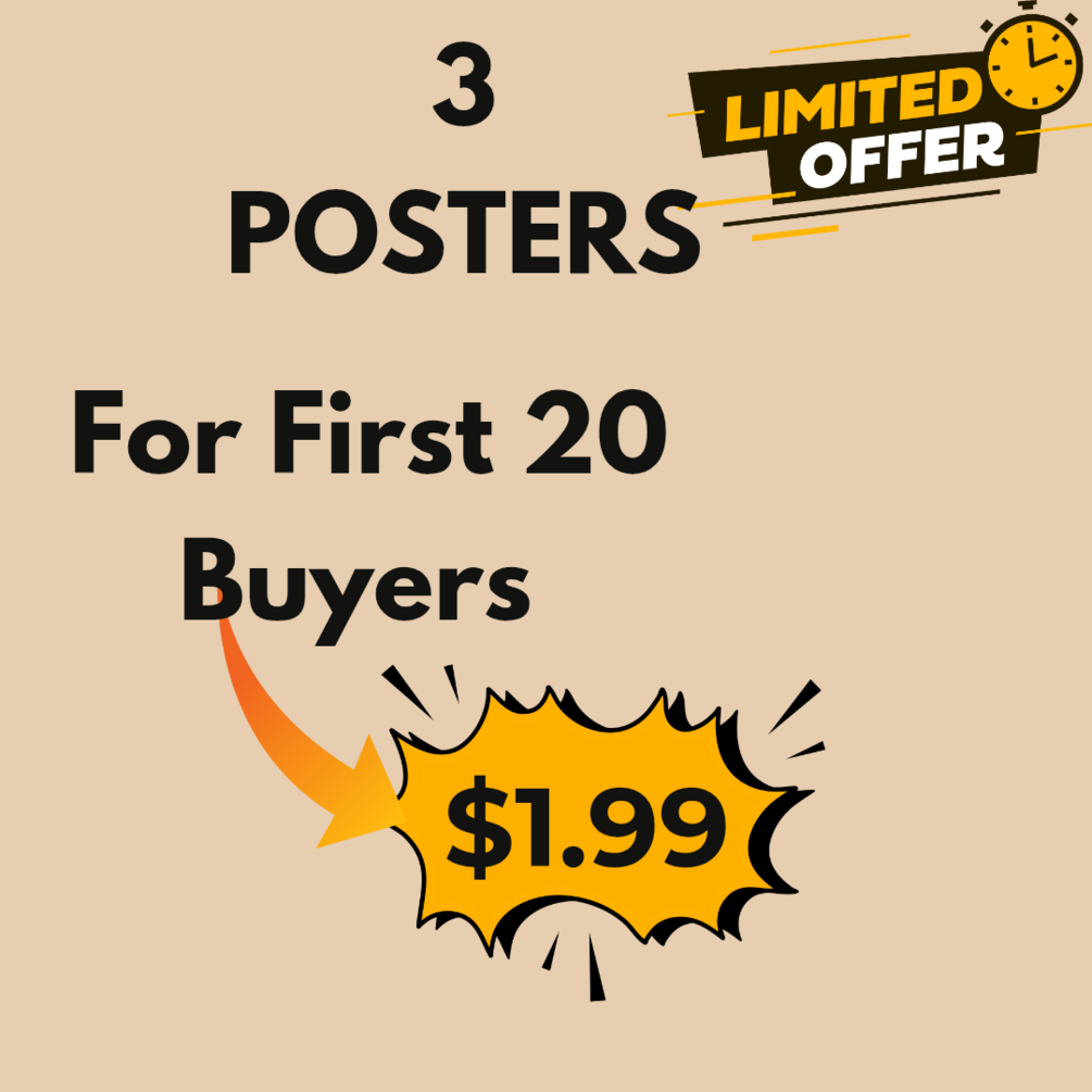 "Healthy Meal Poster Pack – 3 Printable PDFs (Breakfast, Lunch, Dinner)" 1