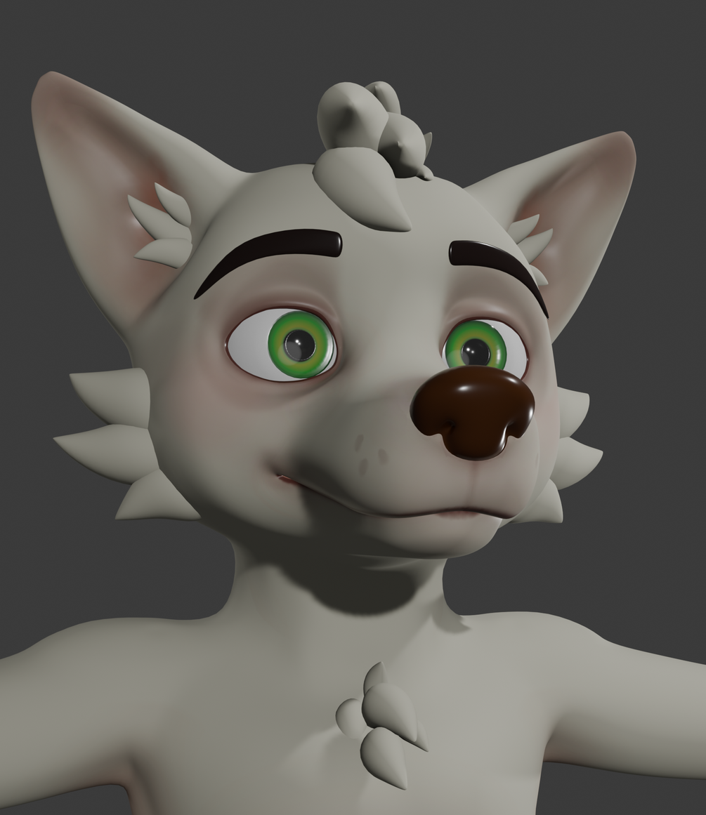 Furry Canine/Vulpine 3D rigged model - amateur - BLENDER
