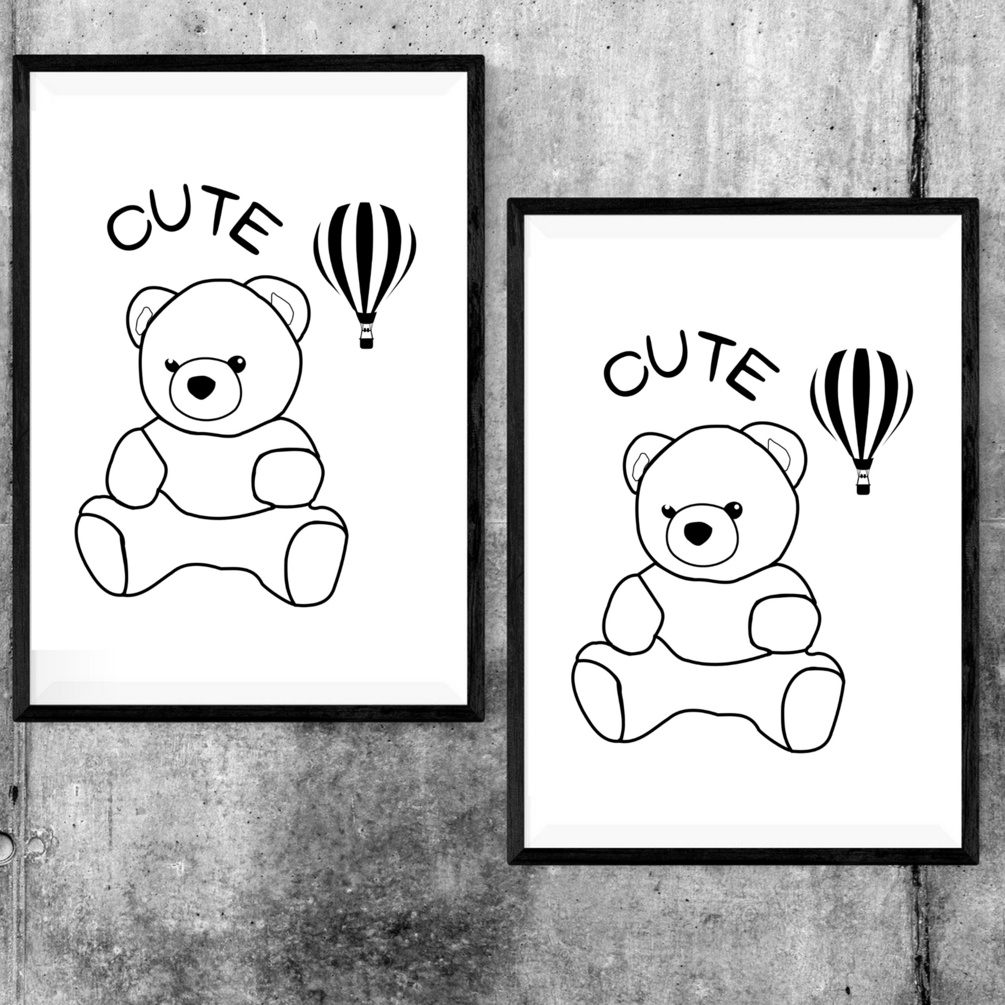 CUTE Print | Teddy Bear | Wall Decor