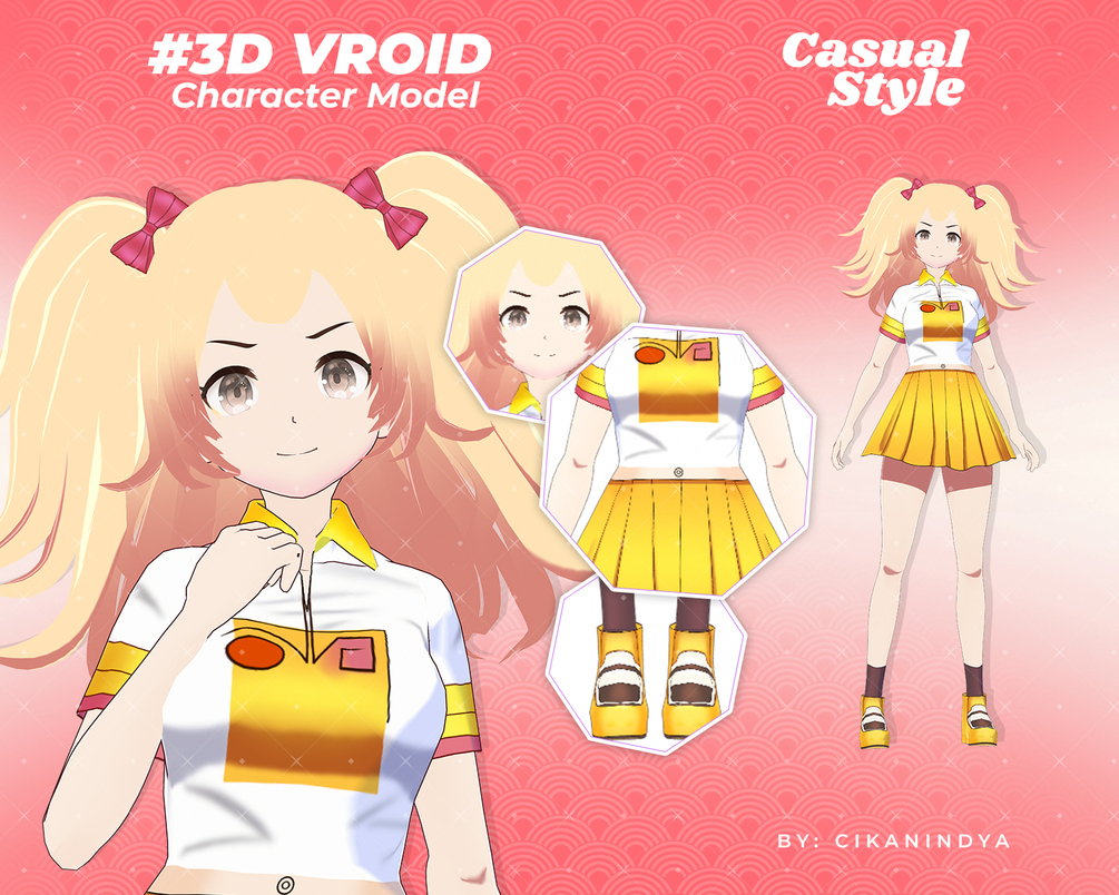 3D Vroid Character, Vtuber Model, 3d Model Commission, Vroid - Dynamic Dynamo 3D Vroid ...