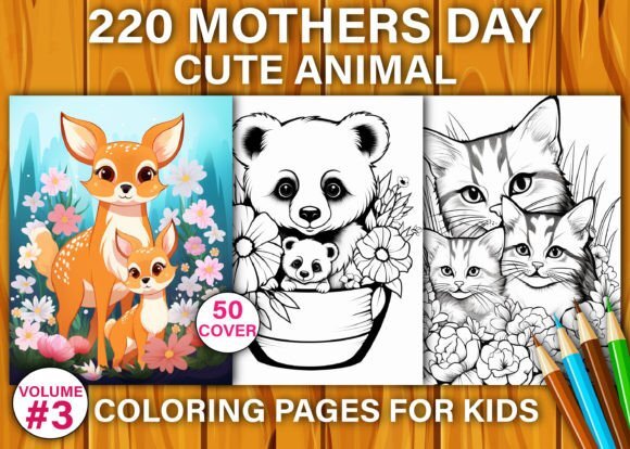 220+ Mothers Day Animal Coloring Pages