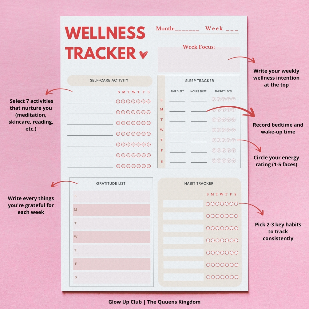 Ultimate Wellness Tracker Printable - weekly / Daily Self-Care and ...