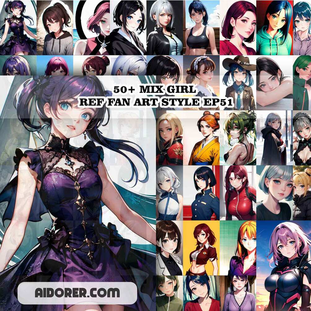 50+ MIX GIRL REF FAN ART STYLE EP51