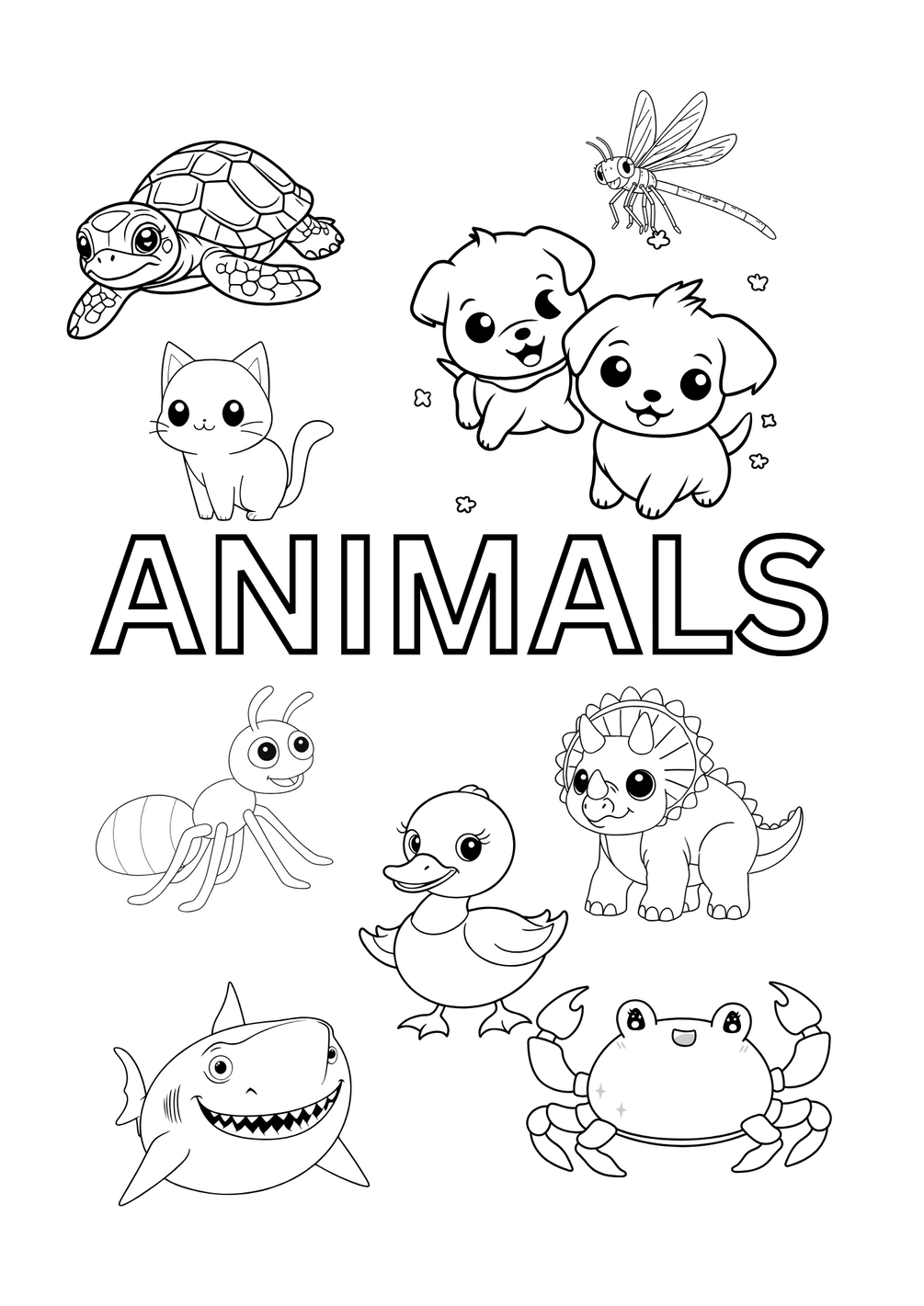Little Learners: Animal Tracing & Coloring Book