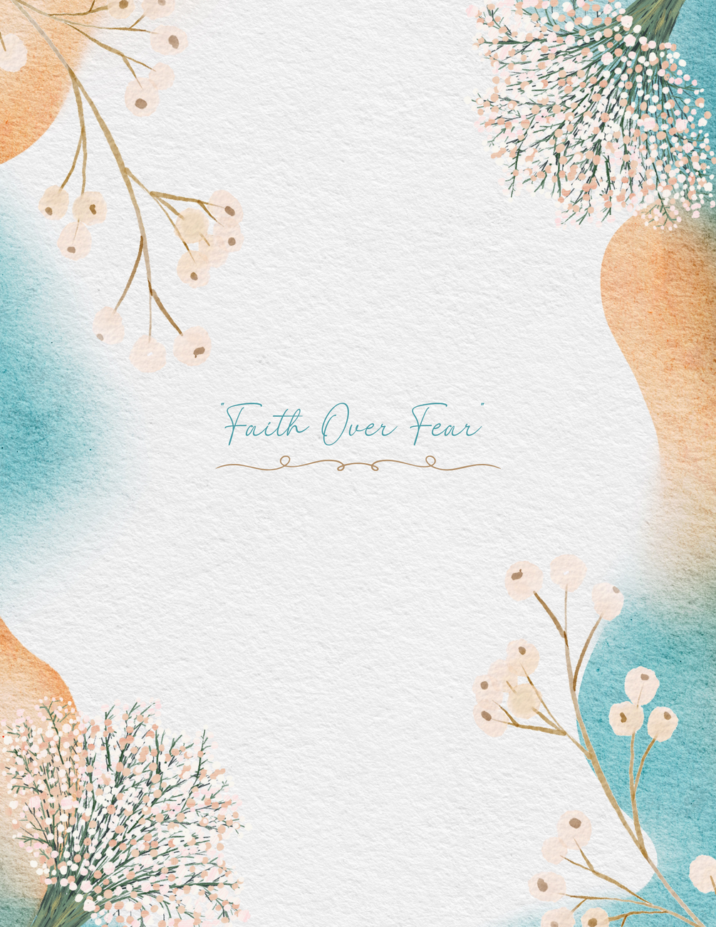 Faith Over Fear: A 30-Day Bible Verse Affirmation Journal