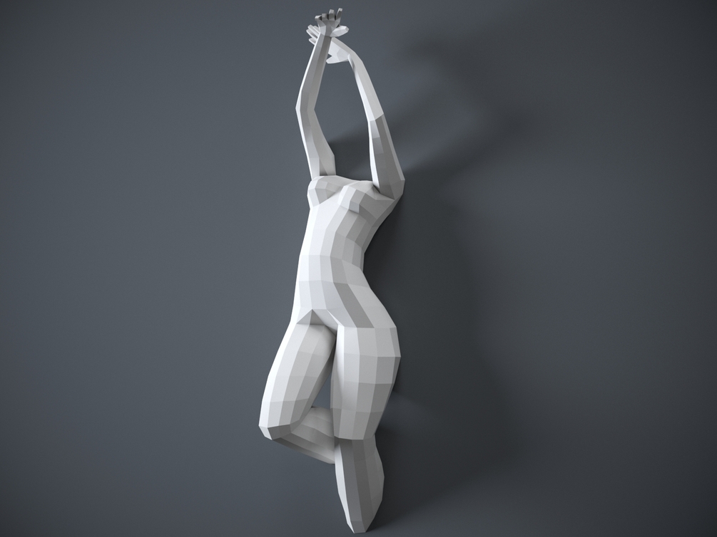 Woman body papercraft PDF template DIY