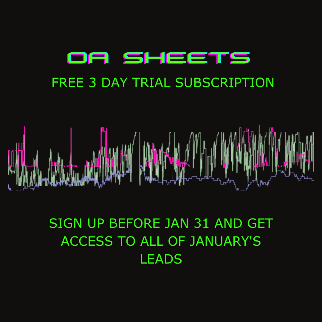 Free 3-day Lead subscription List trial.. no strings See if Oa Sheets ...