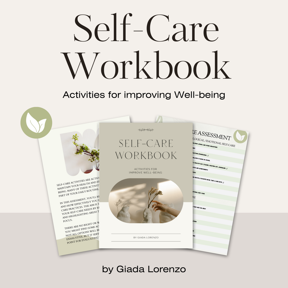 Digital PDF Guide: Self-Care Workbook — Improve Your Well-Being