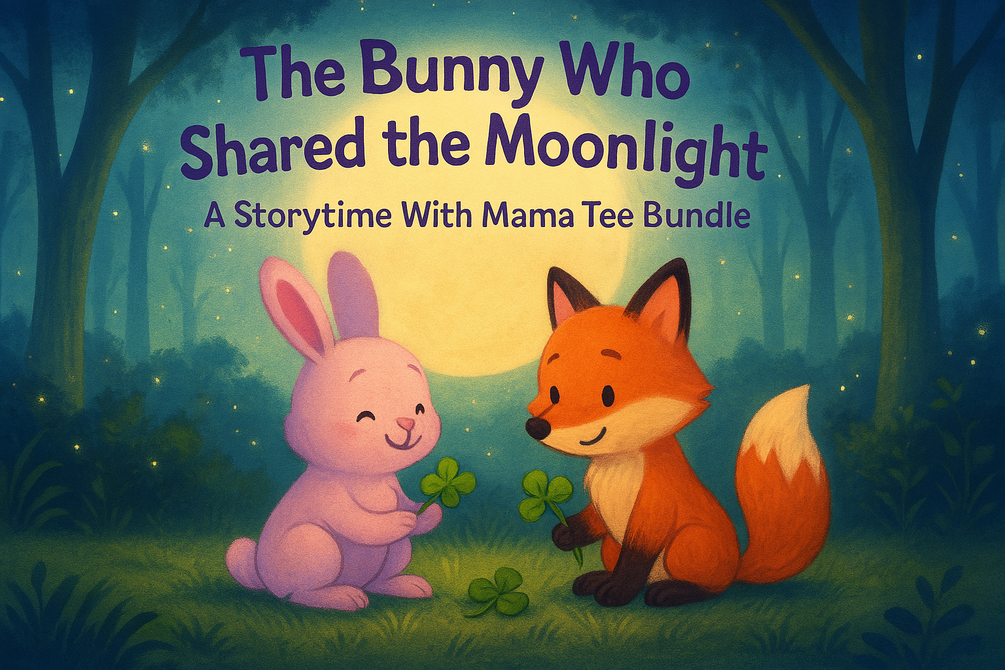The Bunny Who Shared the Moonlight – A Storytime With Mama Tee Bundle