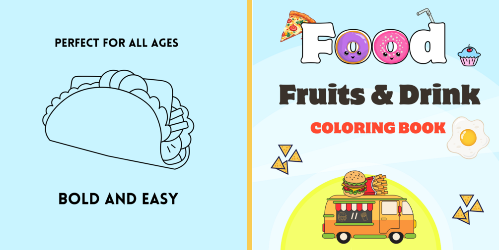 Food Fruits & Drinks Coloring Book