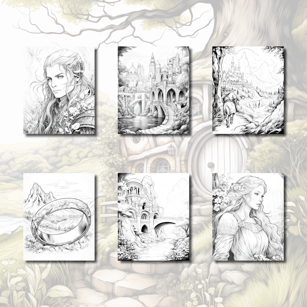 20 Middle Earth Downloadable Coloring Pages