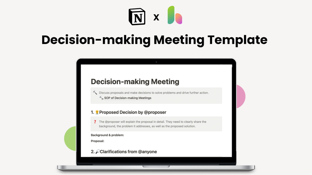 Notion Decision-making Meeting Template