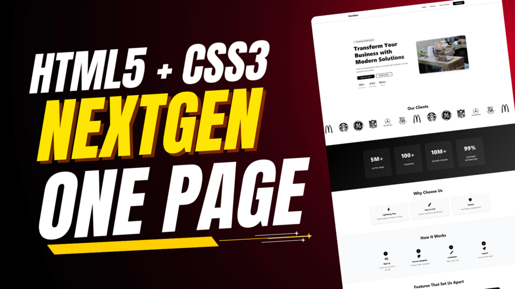 NextGen – HTML5 & CSS3 Landing Page Template