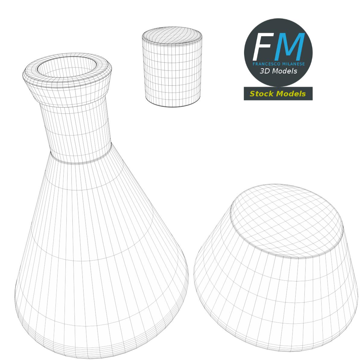 3D MODEL - Conical potion flask