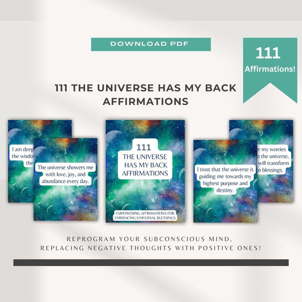 111 The Universe Has My Back Positive Affirmations,Motivational ...