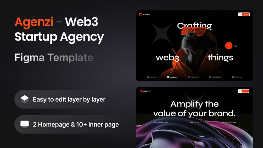Agenzi Web3 Startup Agency Figma Template