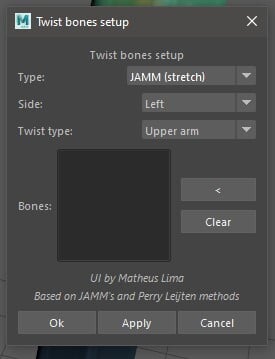 Twist Bones script (Python 2.7)