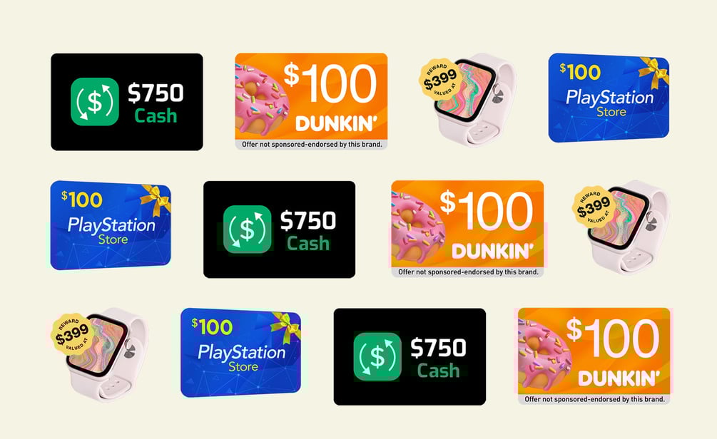 Earn high value gift cards!