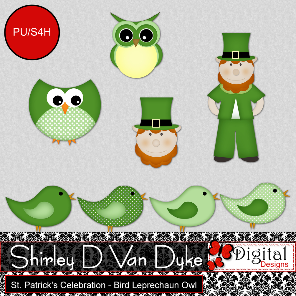 St. Patrick's Celebration - Bird Leprechaun Owl