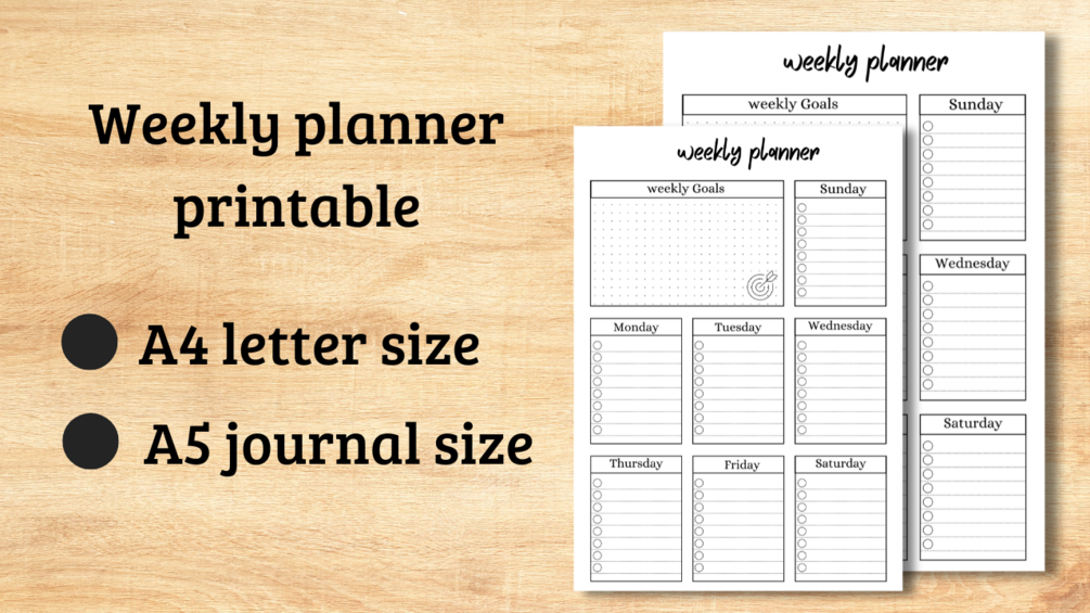 weekly planner minimalist