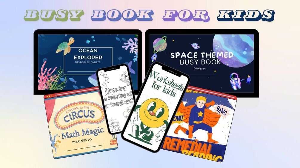 ULTIMATE BUSY BOOK AND WORKSHEET BUNDLE | PRESCHOOL TO KINDERGARTEN