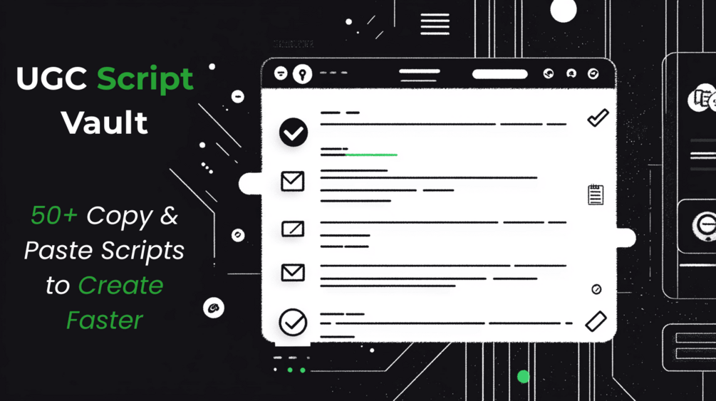 UGC Script Vault – 50+ Copy & Paste Prompts to Create Faster