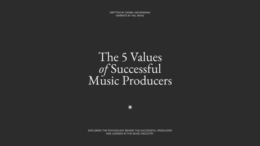 The 5 Values of Successful Music Producers - Audiobook (Narrated by Hal Maas)