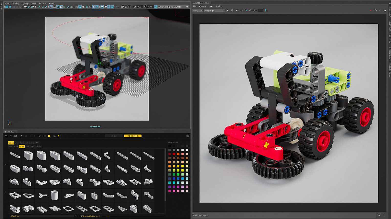 BRICKIT 2.0 - Lego Script for Maya : Early Access Release - Wizix