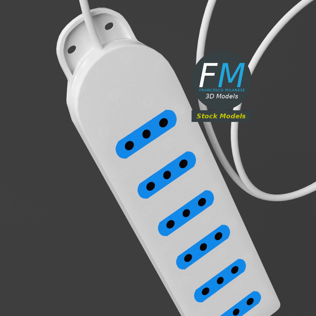 3D MODEL - Italian power strip